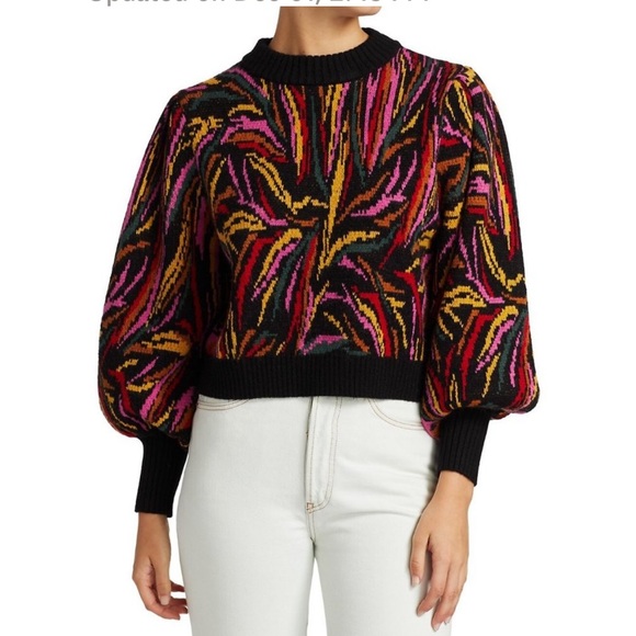 FARM Rio | Sweaters | Farm Rio Zebra Intarsia Sweater With Black Trim ...